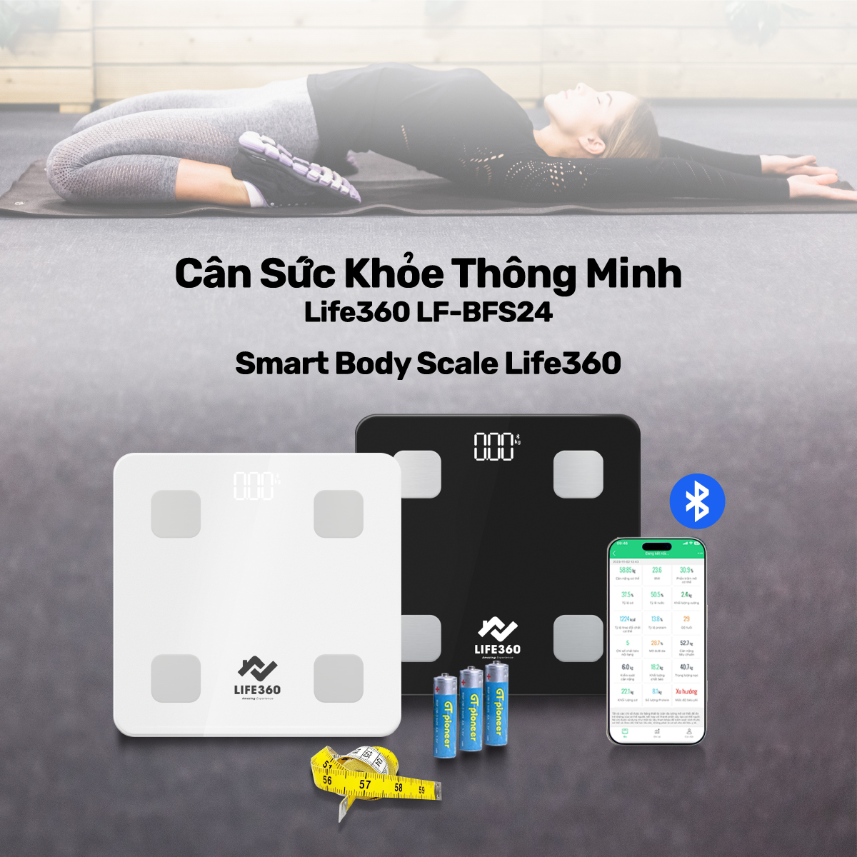 Cân Sức Khỏe Thông Minh Life360 LF-BFS24 - LIFE360